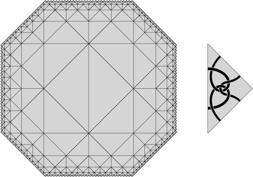 This fractal tiling was the starting point for the design, with each ...