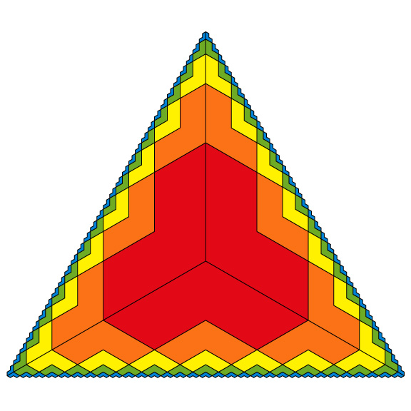 Fractal tilings with three-fold rotational symmetry